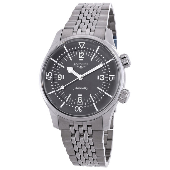 Longines Legend Diver Automatic Grey Dial Men's Watch L3.764.4.99.6 ...