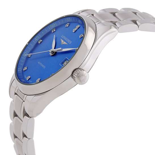 Longines Master Automatic Diamond Blue Dial Ladies Watch L2.357.4.98.6 ...