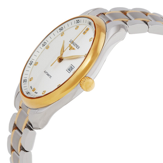 Longines Master Automatic Diamond Silver Dial Men's Watch L2.893.5.97.7 ...