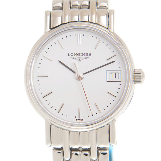 Longines Presence Quartz White Dial Watch L43194126 7612356194352 ...