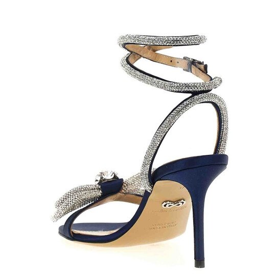 Mach & Mach Crystal Double Bow Sandals, Brand Size 35 ( US Size 5 ...