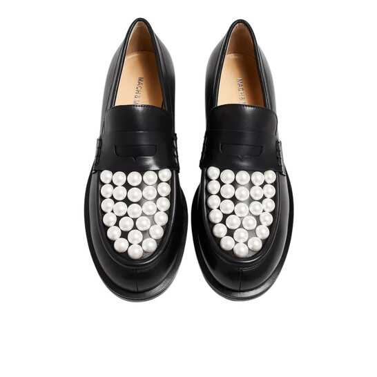 Mach & Mach Sirene Pearl-Embellished Loafers, Brand Size 36 ( US Size 6 ...