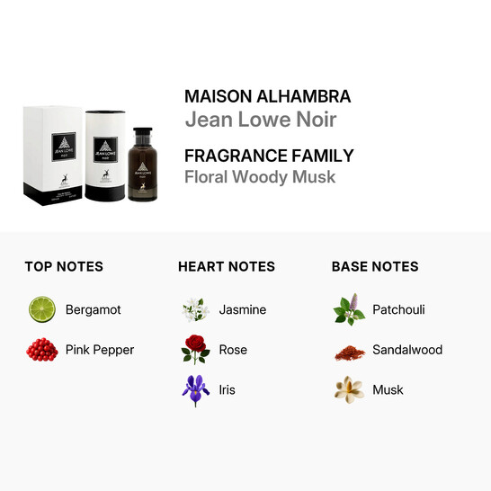 Maison Alhambra Unisex Jean Lowe Noir EDP Spray 3.4 oz Fragrances ...
