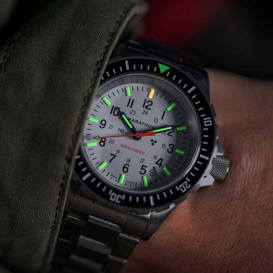 Marathon 41Mm Tsar Quartz White Dial Unisex Watch WW194007SS-0513 ...