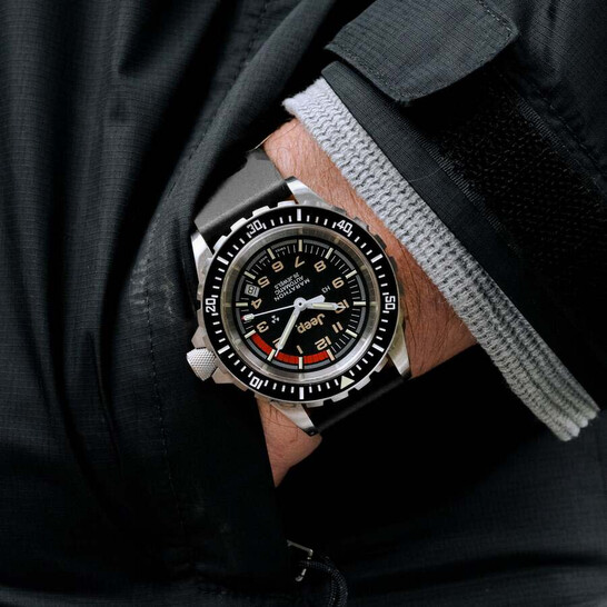 Marathon Jeep® Rubicon Gsar 3Pc Black Rubber Strap Automatic Black Dial ...