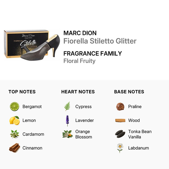 Marc Dion Ladies Fiorella Stiletto Glitter EDP 3.4 oz Fragrances ...