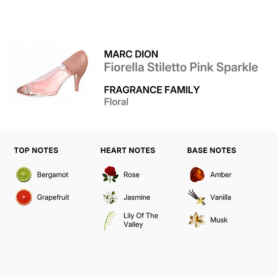 Marc Dion Ladies Fiorella Stiletto Pink Sparkle EDP 3.4 oz Fragrances ...