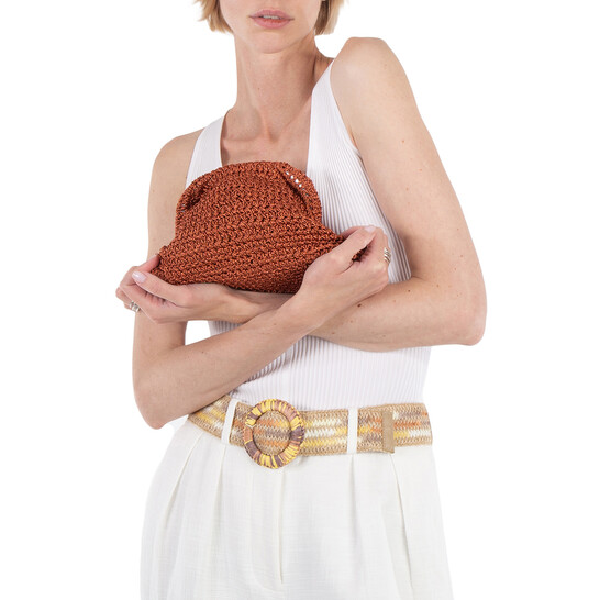 Maria La Rosa Rust Mini Game Metallic Crochet Clutch AWB22.2.1 MLR ...