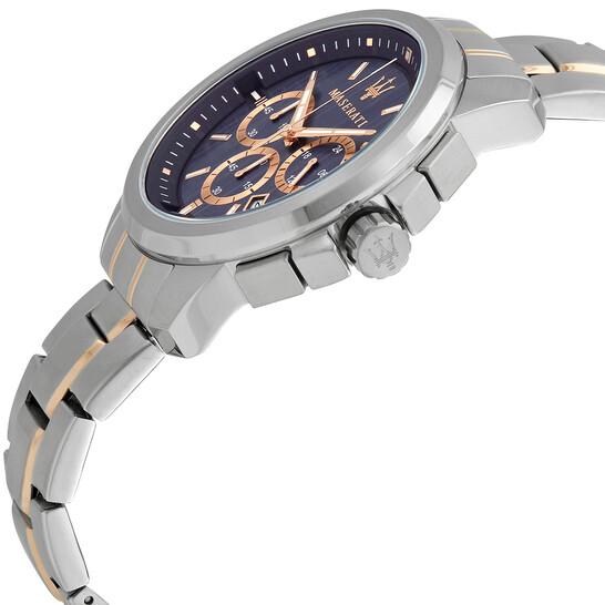 Maserati Successo Chronograph Quartz Blue Dial Men's Watch R8873621008 ...