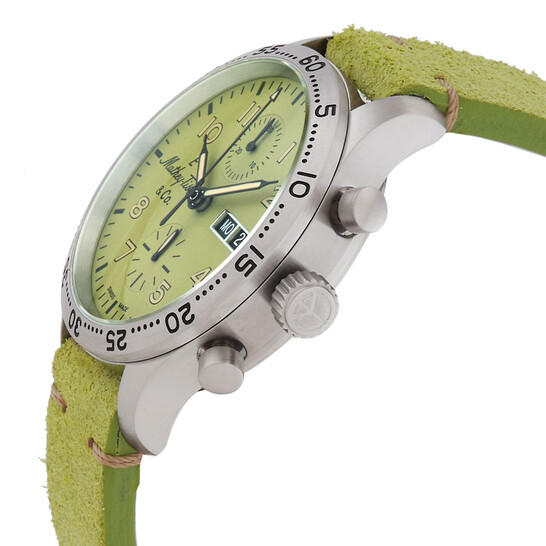 Mathey-Tissot Type 21 Chrono Auto Chronograph Automatic Green Dial Men ...