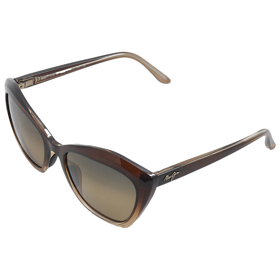 Maui Jim Lotus HCL Bronze Cat Eye Ladies Sunglasses HS827-01 56 ...