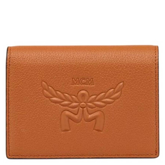 MCM Embossed Logo Leather Mini Himmel Snap Wallet MYSESAC03CO ...