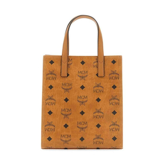 MCM Mini Aren Tote Bag In Visetos Cognac MMTAAKC02CO 8809675897654 ...