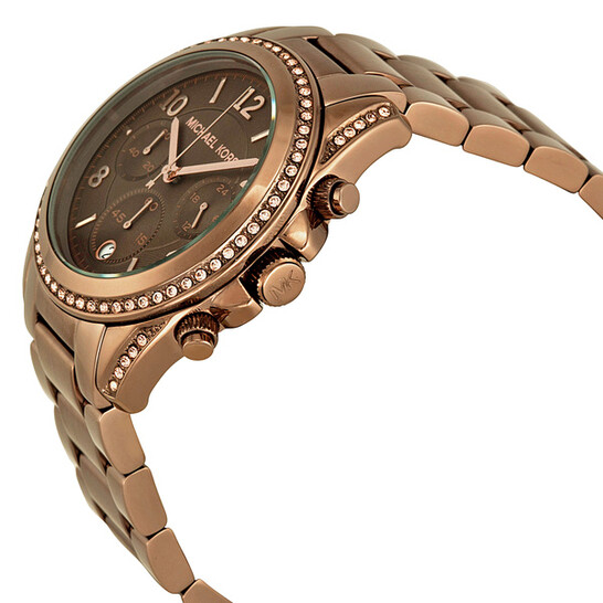 Michael Kors Blair Chronograph Brown PVD Ladies Watch MK5493 ...
