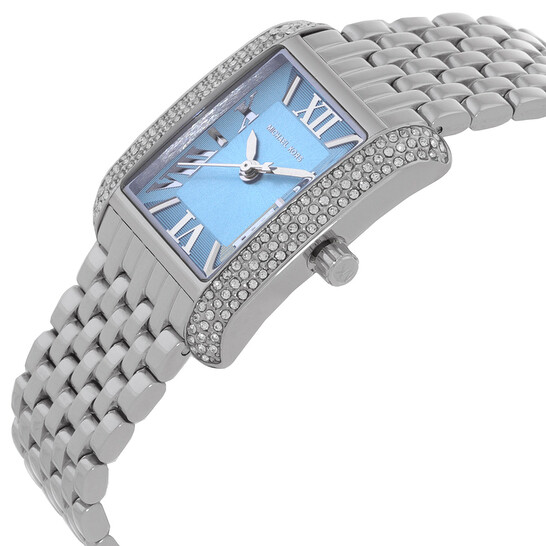 Michael Kors Emery Quartz Crystal Blue Dial Ladies Watch MK4829 ...
