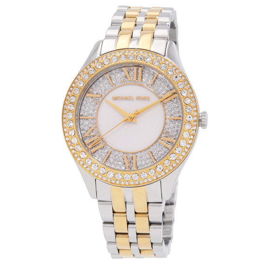 Michael Kors Harlowe Quartz Crystal Silver Dial Ladies Watch MK4811 ...