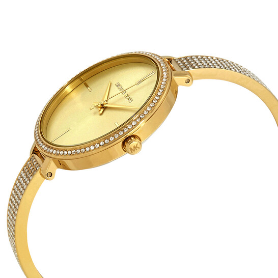 Michael Kors Jaryn Crystal Gold Sunray Dial Ladies Watch MK3784 ...