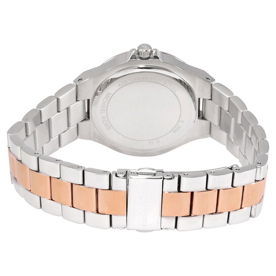 Michael Kors Lennox Quartz Crystal White Dial Two-tone Ladies Watch ...