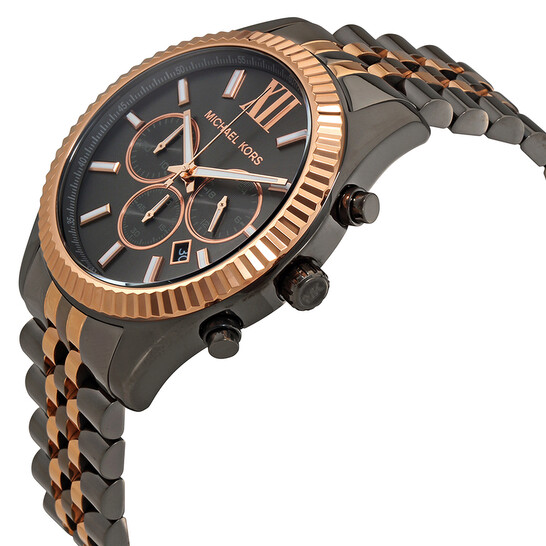 Michael Kors Lexington Chronograph Grey Dial Men's Watch MK8561 ...