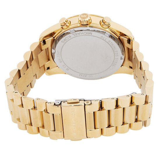 Michael Kors Lexington Chronograph Quartz Crystal White Mother of Pearl ...