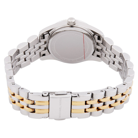 Michael Kors Lexington Quartz Crystal White Dial Two-Tone Ladies Watch ...