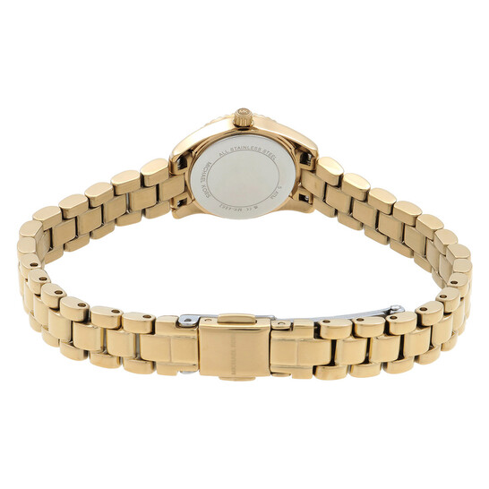 Michael Kors Mini Lexington Quartz Crystal Gold Dial Ladies Watch ...