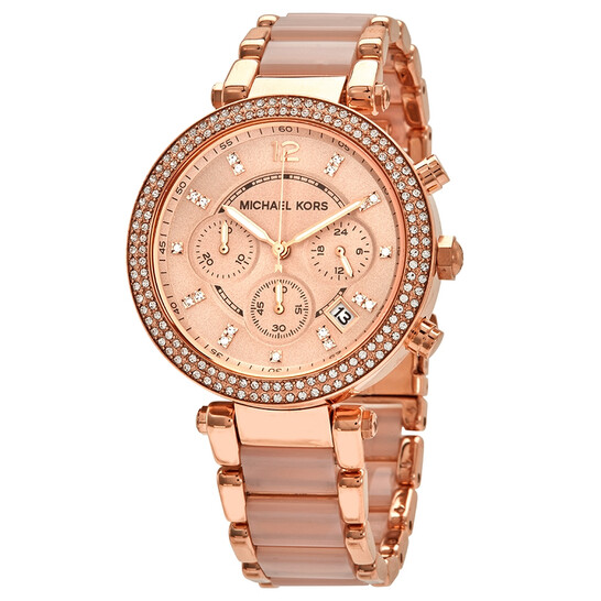 Michael Kors Parker Blush Dial Ladies Watch MK5896 796483077027 ...