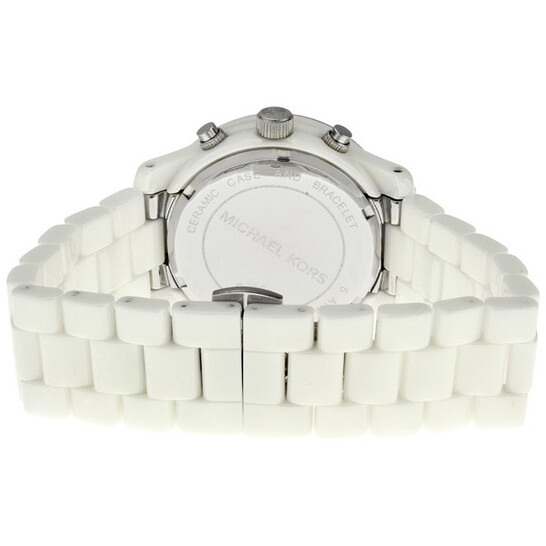 Michael Kors Runway White Dial White Ceramic Ladies Watch MK5188 ...