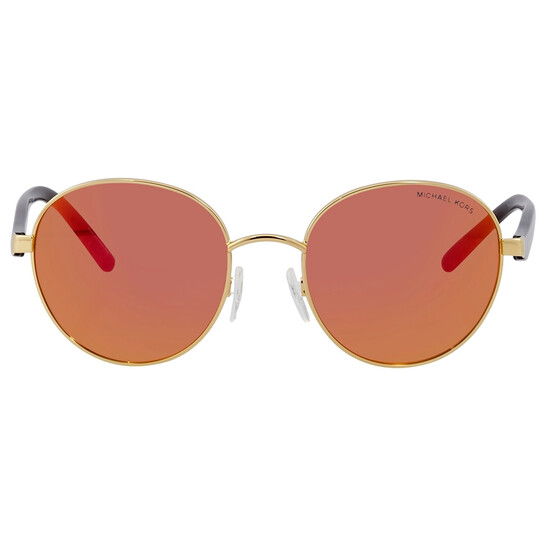 Michael Kors Sadie III Round Orange Mirrored Sunglasses MK1007 10246Q 52 725125960731 Sunglasses Jomashop