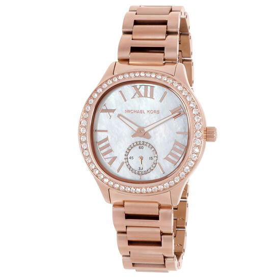 Michael Kors Sage Mother of Pearl Dial Ladies Watch MK4806 796483644717 ...