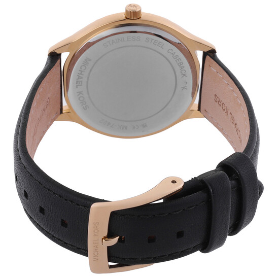 Michael Kors Slim Runway Quartz Black Dial Ladies Watch MK7482 ...