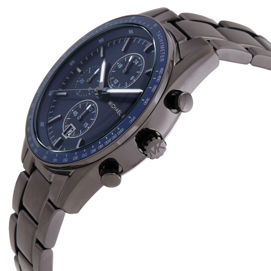 Michael Kors Warren Chronograph Quartz Blue Dial Men's Watch MK9111 ...
