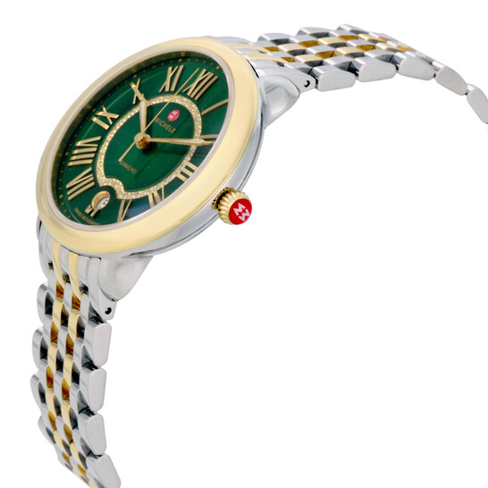 Michele Serein Green Mother of Pearl Dial Ladies Watch MWW21B000073 ...