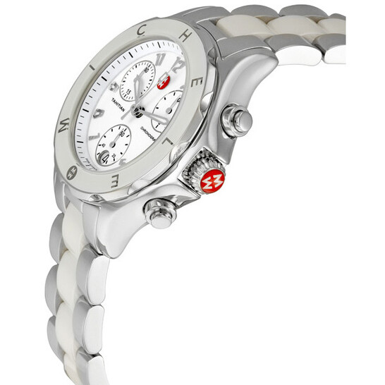 Michele Tahitian Ceramic White Ladies Watch MWW12E000002 099945427232 ...