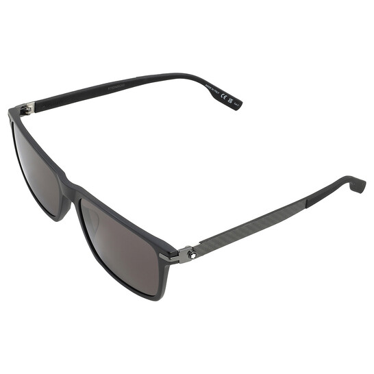 Montblanc Grey Rectangular Men's Sunglasses MB0249S 001 59 889652399119 ...