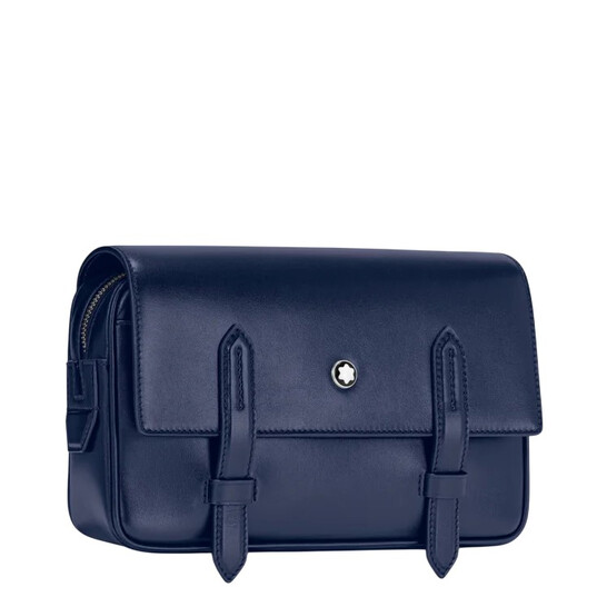 Montblanc Meisterstuck Leather Messenger Bag - Ink Blue 131690 ...