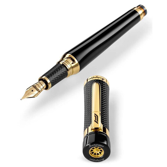 Montegrappa F1 Speed Podium Black Stub Nib Yellow Gold/Black Fountain ...