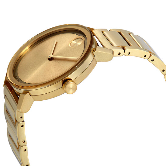 Movado Bold Gold Dial Yellow Gold Ion-plated Men's Watch 3600508 ...