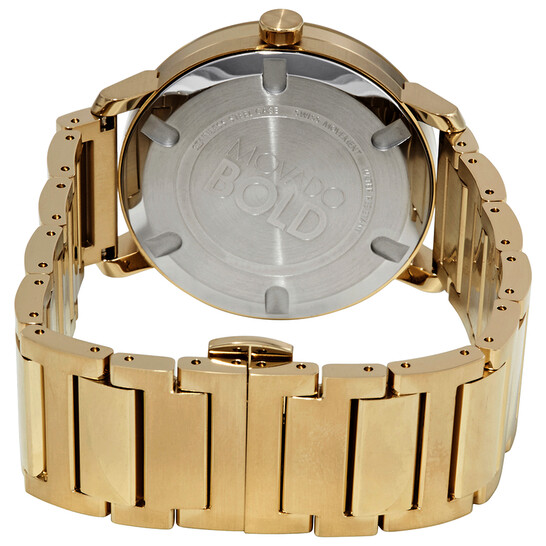Movado Bold Gold Dial Yellow Gold Ion-plated Men's Watch 3600508 ...
