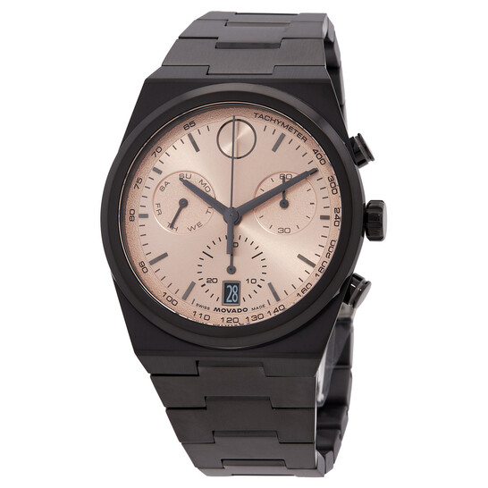 Movado Bold Quest Chronograph Quartz Rose Gold Dial Men's Watch 3601245 ...