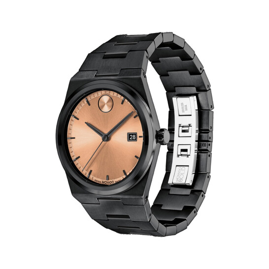 Movado Bold Quest Quartz Rose Gold Sunray Dial Unisex Watch 3601244 ...