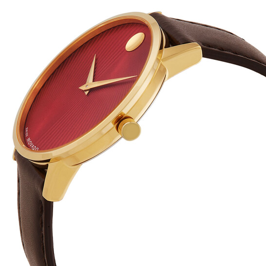 Movado Museum Classic Quartz Red Dial Men's Watch 0607801 885997487085 ...
