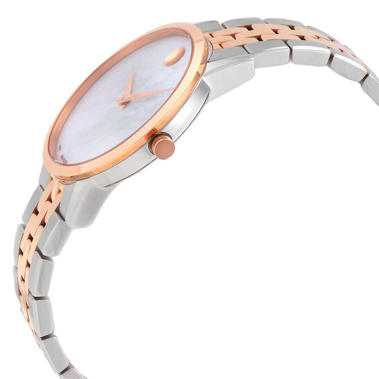 Movado Museum Classic Quartz White Mother of Pearl Dial Ladies Watch ...