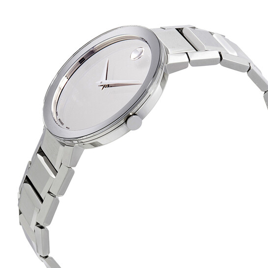 Movado Sapphire Silver Mirror Dial Men's Watch 0607178 842047135372 ...