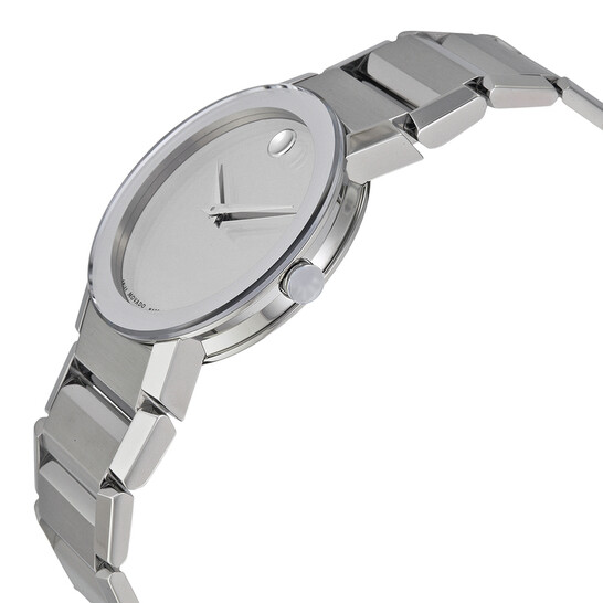 Movado Sapphire Silver Mirror Dial Men's Watch 0606093 845960040792 ...