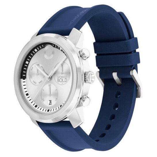 Movado Trend Propel Chronograph Quartz Silver Dial Men's Watch 3601048 ...