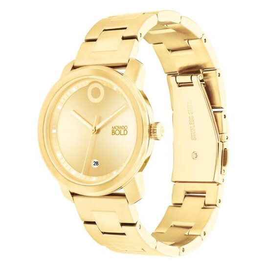 Movado Trend Propel Quartz Gold Dial Ladies Watch 3600989 - Watches ...