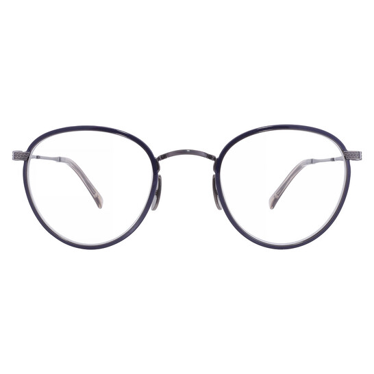 Mr. Leight CARLYLE C Demo Oval Unisex Eyeglasses ML3017 NVY-PW 45 ...