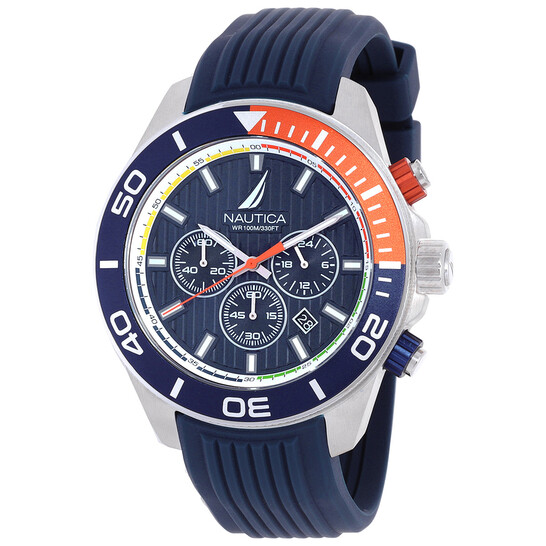 Nautica One Chronograph Quartz Blue Dial Men's Watch NAPNOF302 ...
