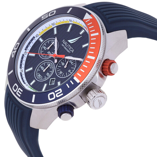 Nautica One Chronograph Quartz Blue Dial Men's Watch NAPNOF302 ...